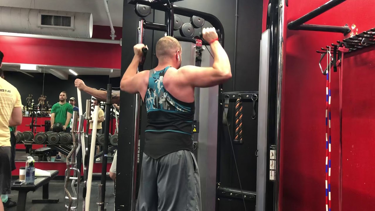 Step Back Cable Overhead Press - YouTube