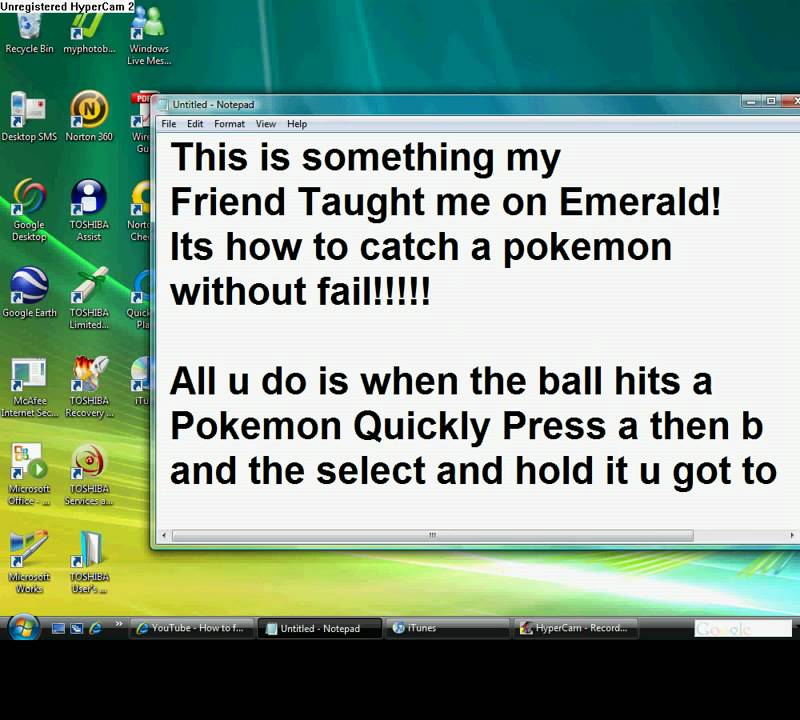 Pokemon Emerald Catching Without Fail (Short) - YouTube