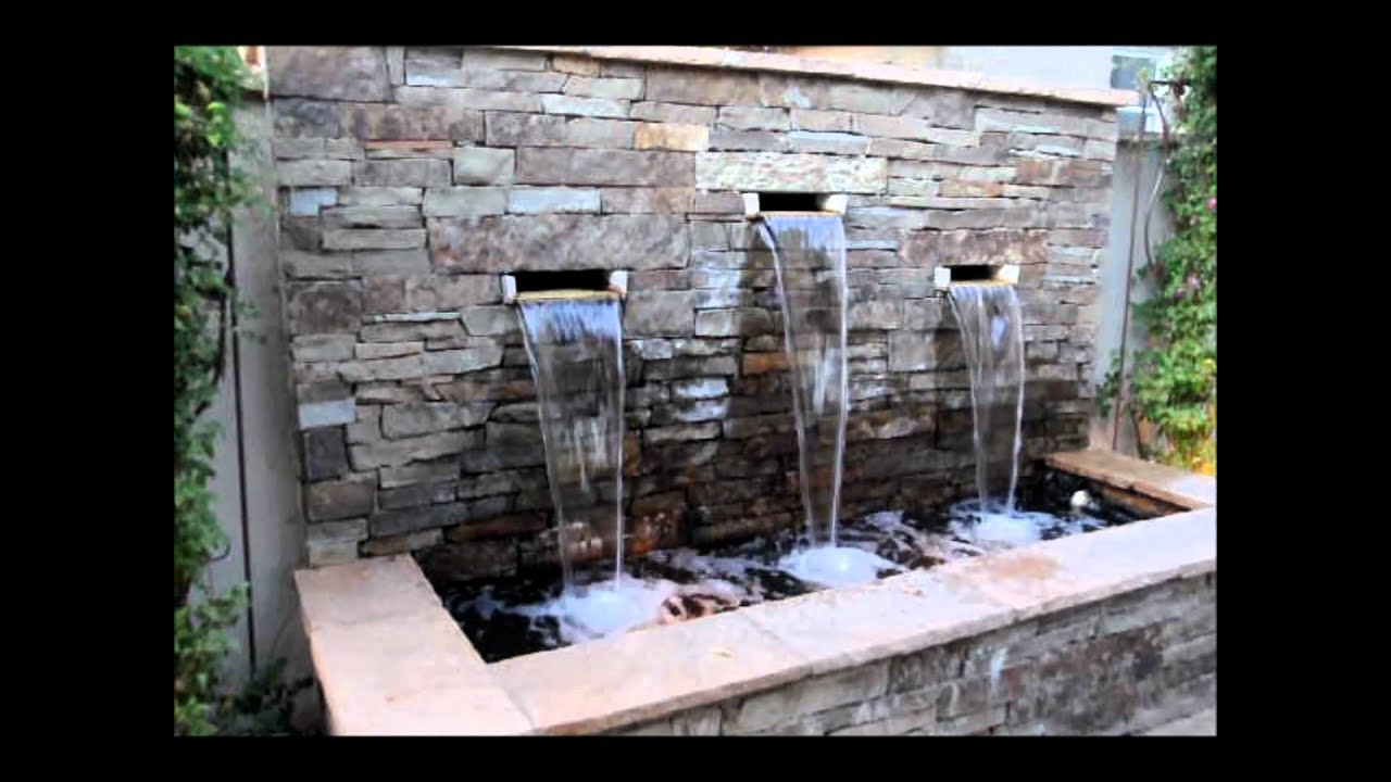 Triple Pour Over Stone Water Feature Denver - YouTube