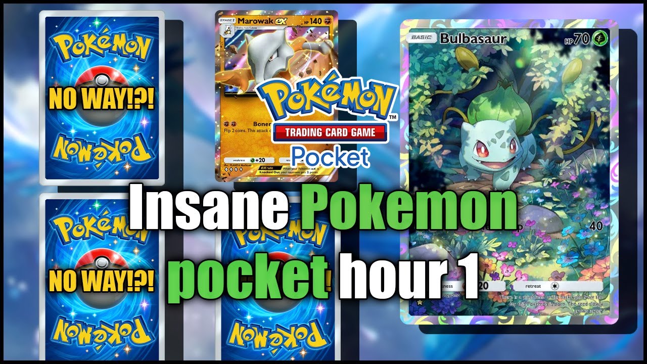 The actual most insane POKEMON Pocket hour 1 free pack opening (NOT ...