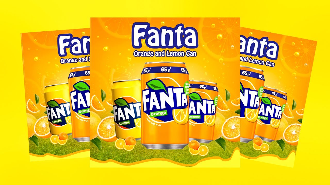 Fanta Can Product Manipulation in Coreldraw | Advertising Poster Design ...