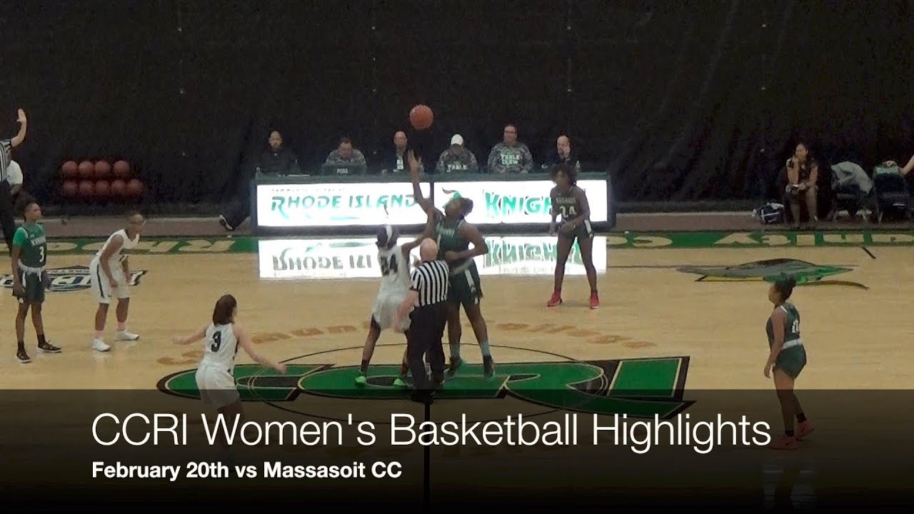 CCRI Women's Basketball Highlights vs Massasoit CC - YouTube