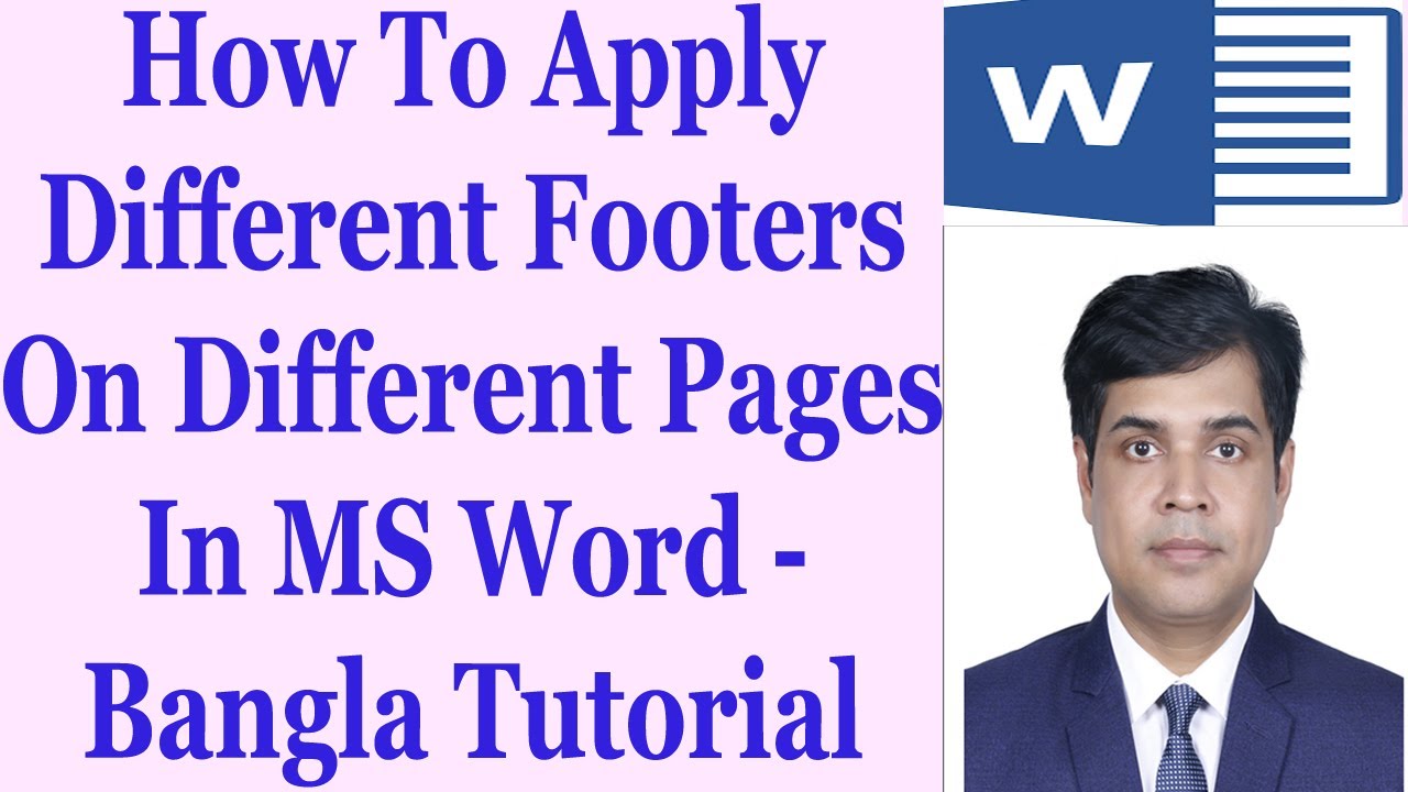 How To Apply Different Footers On Different Pages In MS Word Bangla How To Apply Different Footers On Different Pages In MS Word Bangla