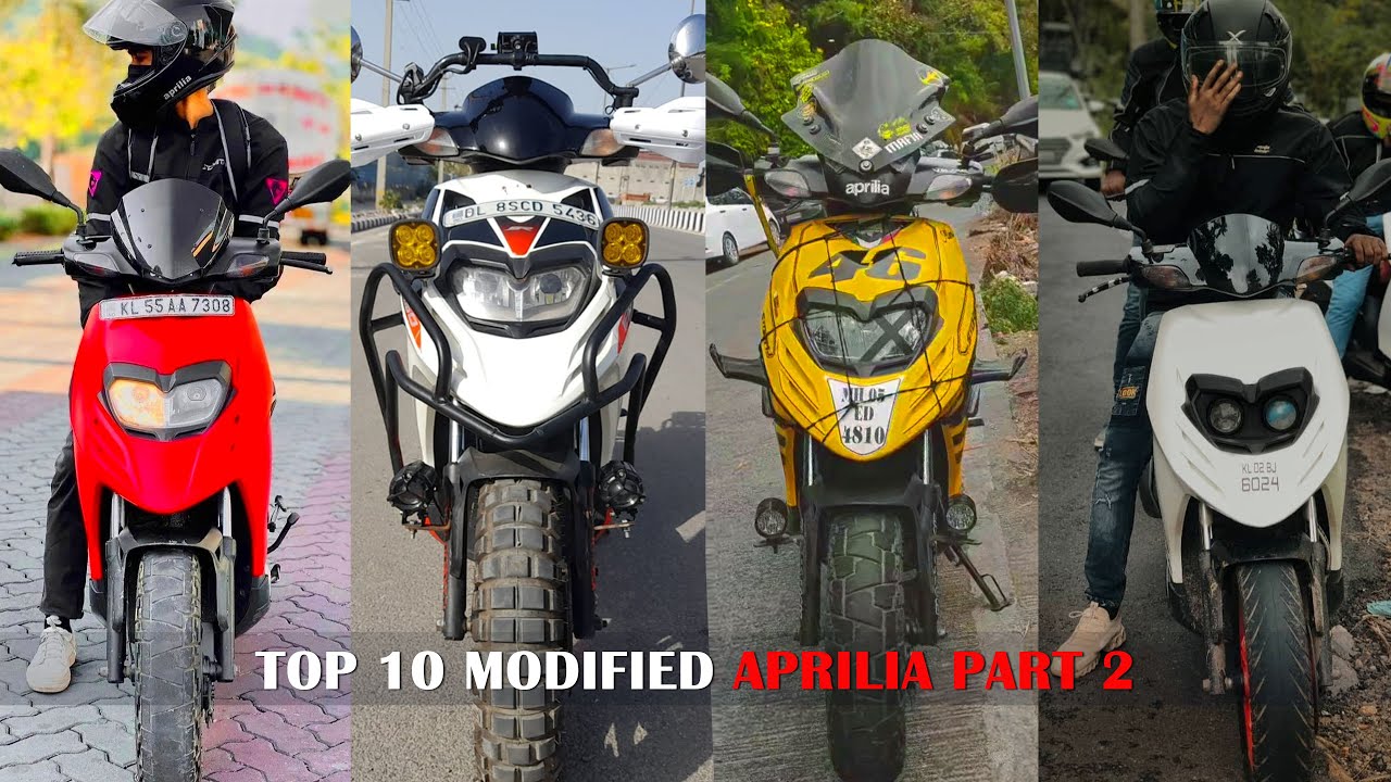 Part 2 Top 10 Modified Aprilia SR150 | Modified Aprilia - YouTube