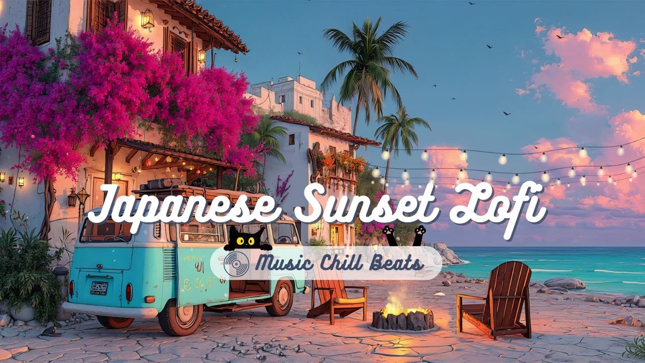Japanese Sunset Lofi 🌊 Ocean Lofi from Japan – Sunset Chill Music for ...