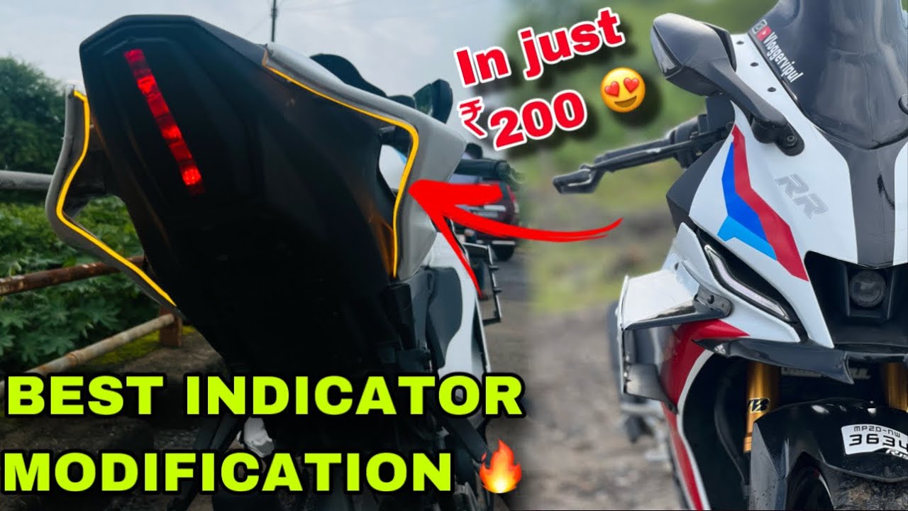 R15 v4 indicator modification in just ₹200😨🔥| Looks Amazing | Hand-made ...