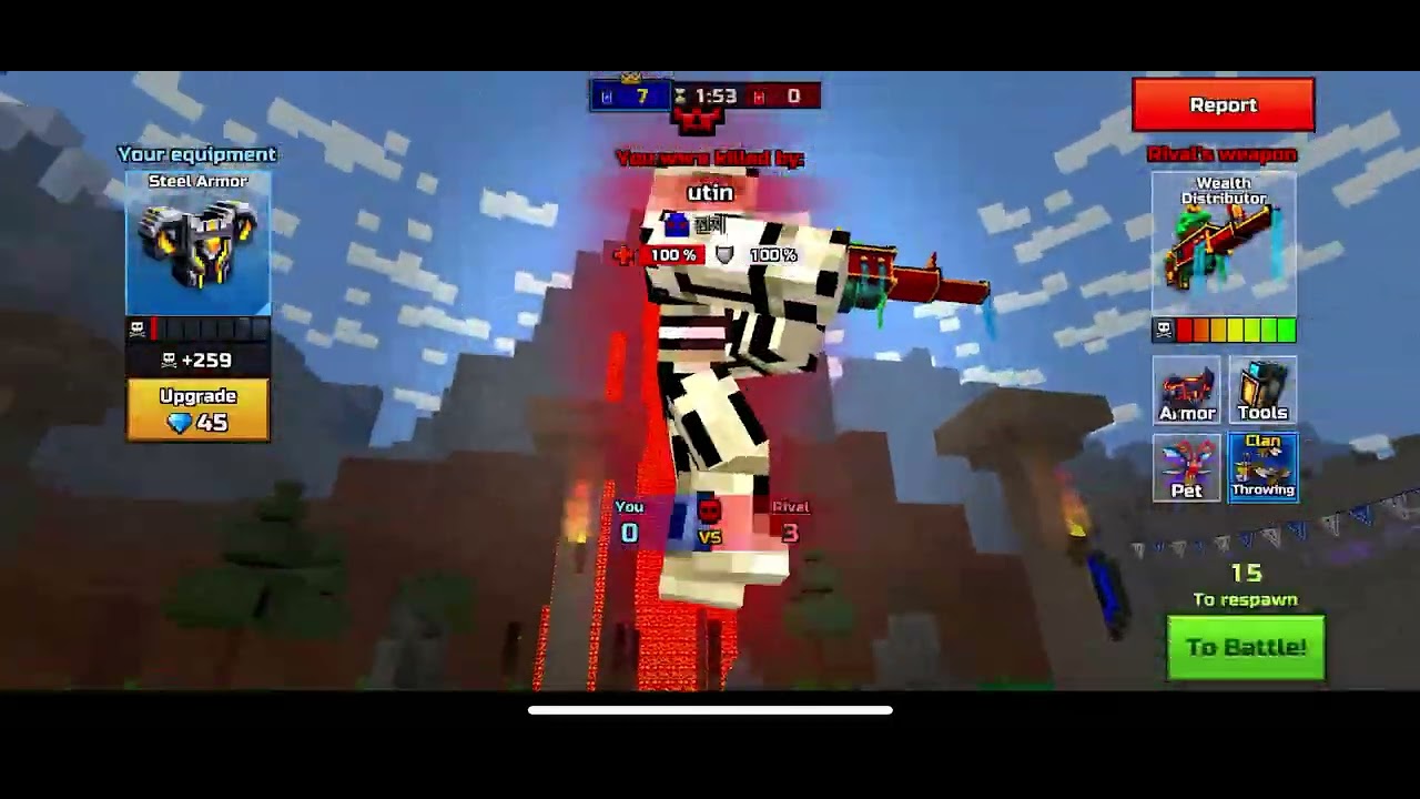 Pixel gun 3D two castles tournament - YouTube