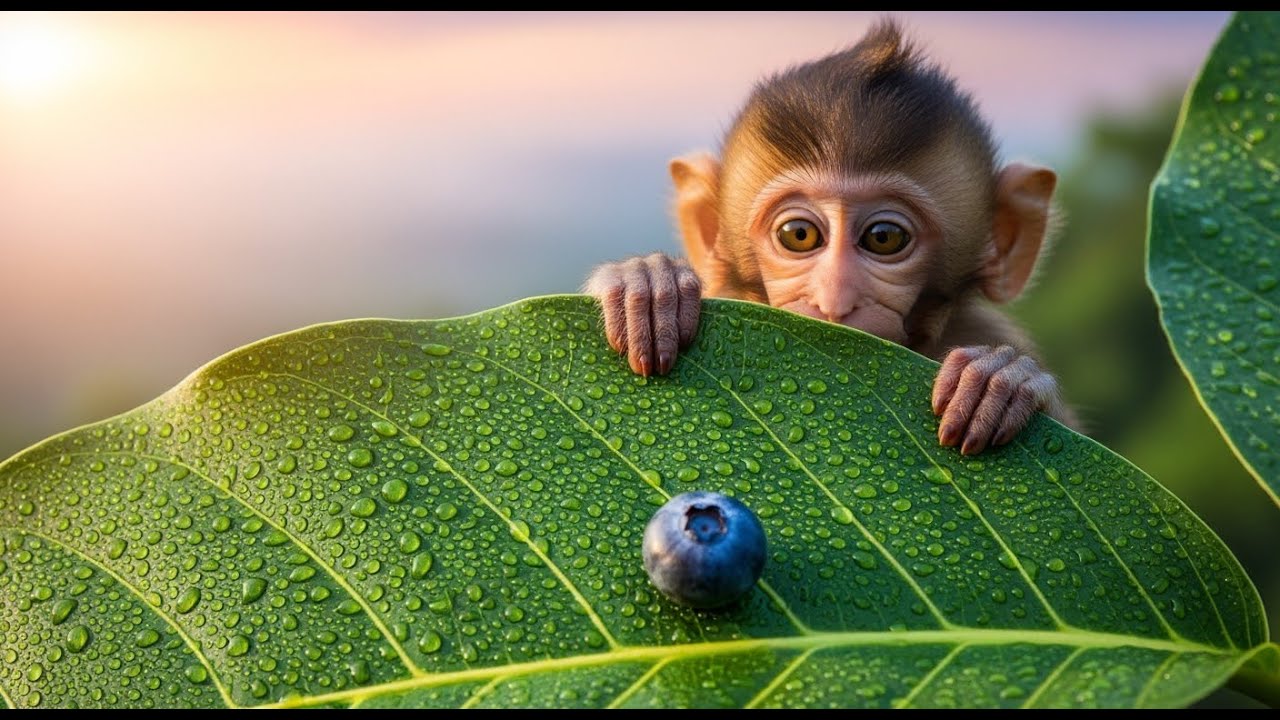 Baby Monkey's First Forage: A Sweet Adventure - YouTube