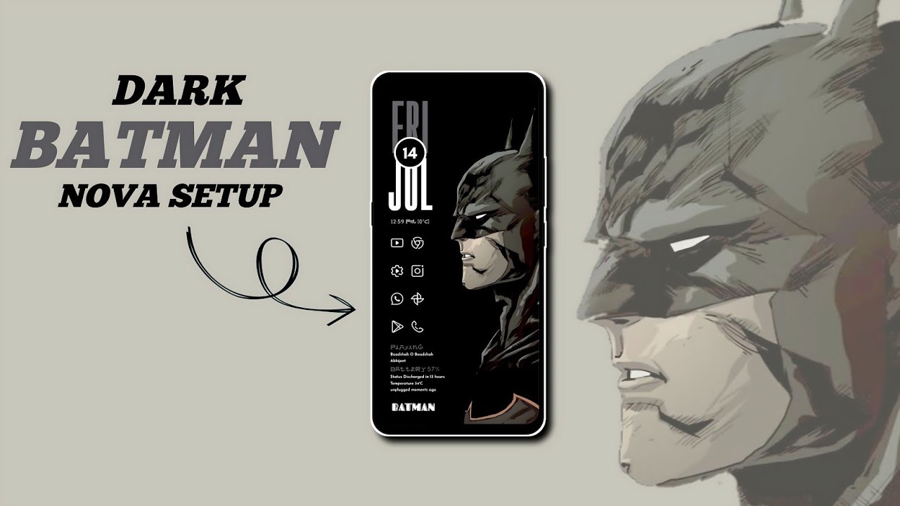 Dark Batman Nova Setup 2023 😍 | Nova Launcher Homescreen Setup #6 | In ...