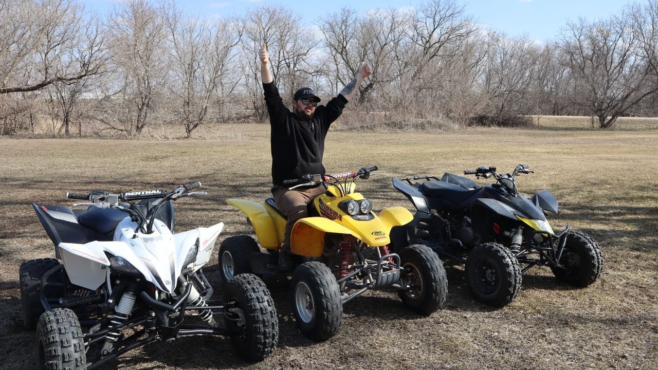 First Quad ride of 2024! Honda 400ex - Suzuki LTR 450 - Yamaha YFZ 450r - YouTube