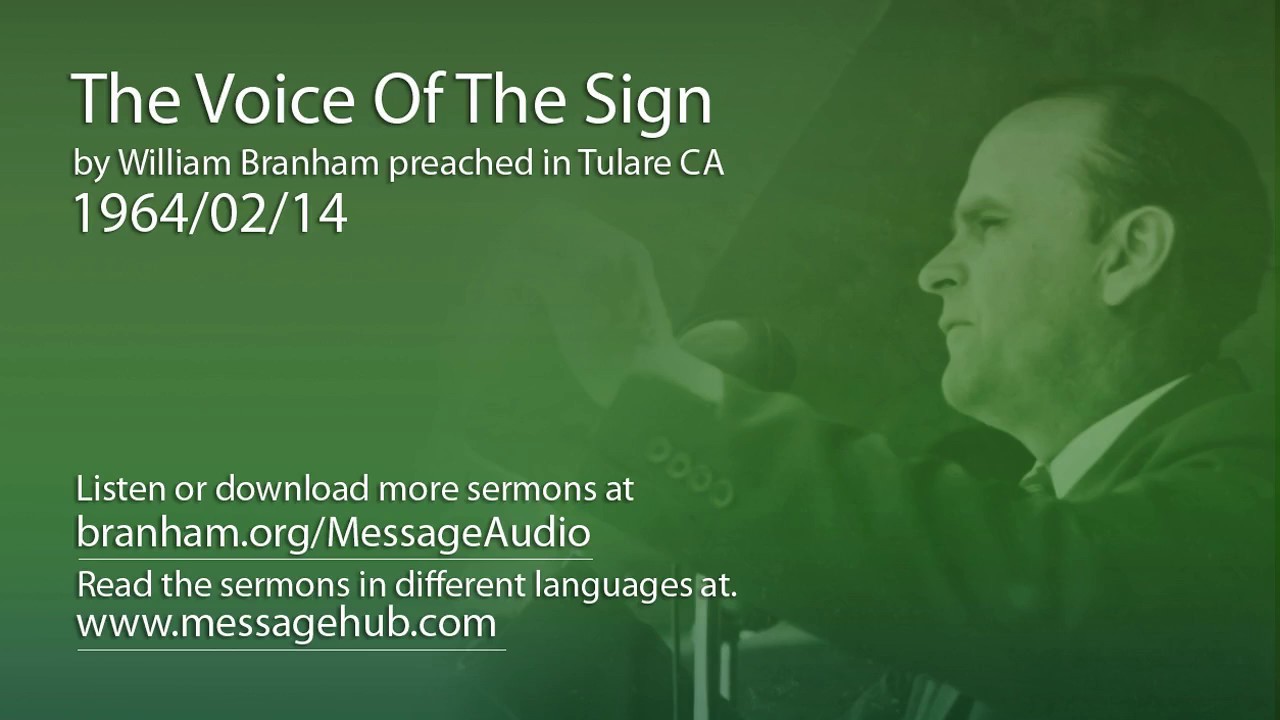 The Voice Of The Sign (William Branham 64/02/14) - YouTube
