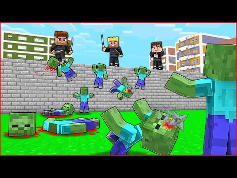 NİNJA ALİ VE EFEKAN VS ZOMBİ ÇETESİ! 😱 -Minecraft