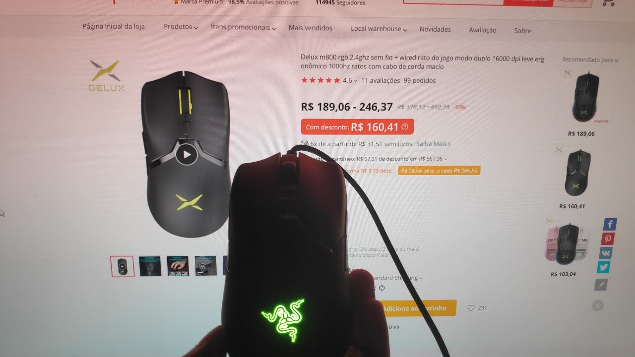 Mouses que pretendo trazer delux m800 redragon storm elite e o teclado ...