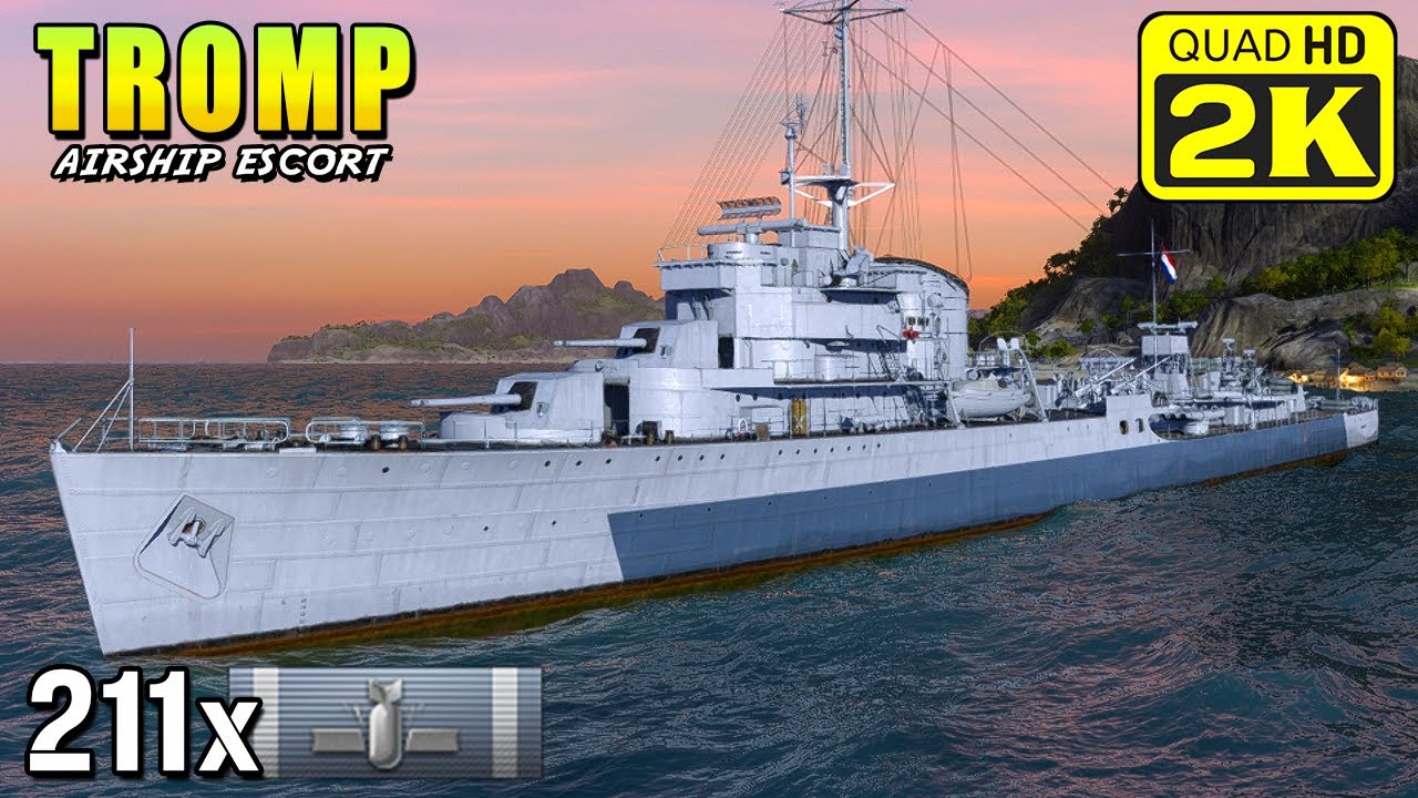 Destroyer Tromp - Airship Escort random mode - YouTube