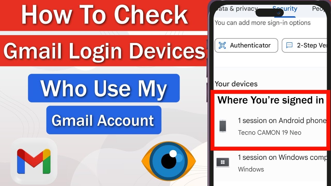 How To Check Gmail Login Devices In Mobile| Who Use My Gmail Account ...