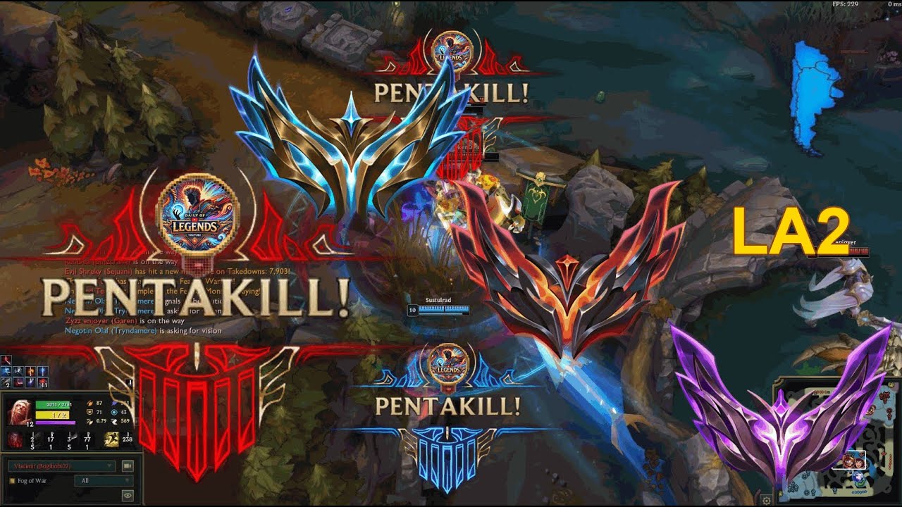 Unleashed Power: Breathtaking LA2 High Elo Pentakills Today! - YouTube