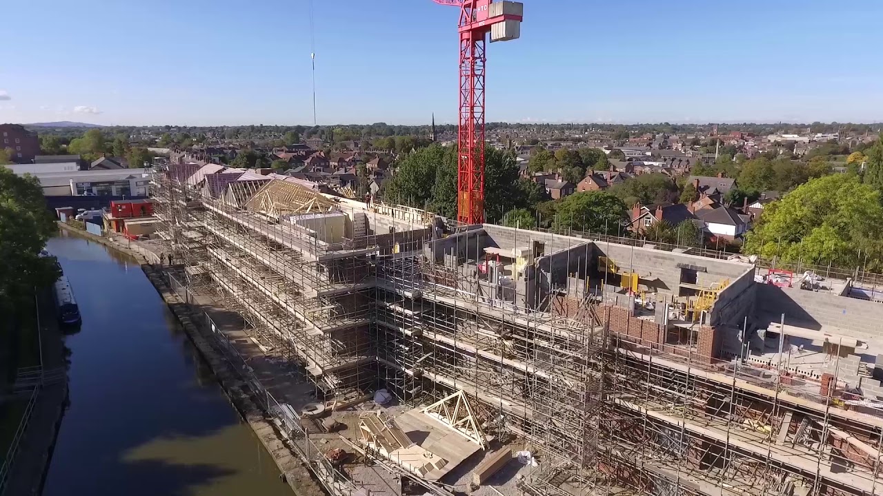 Adlington: Construction underway at The Bridges, Macclesfield - YouTube