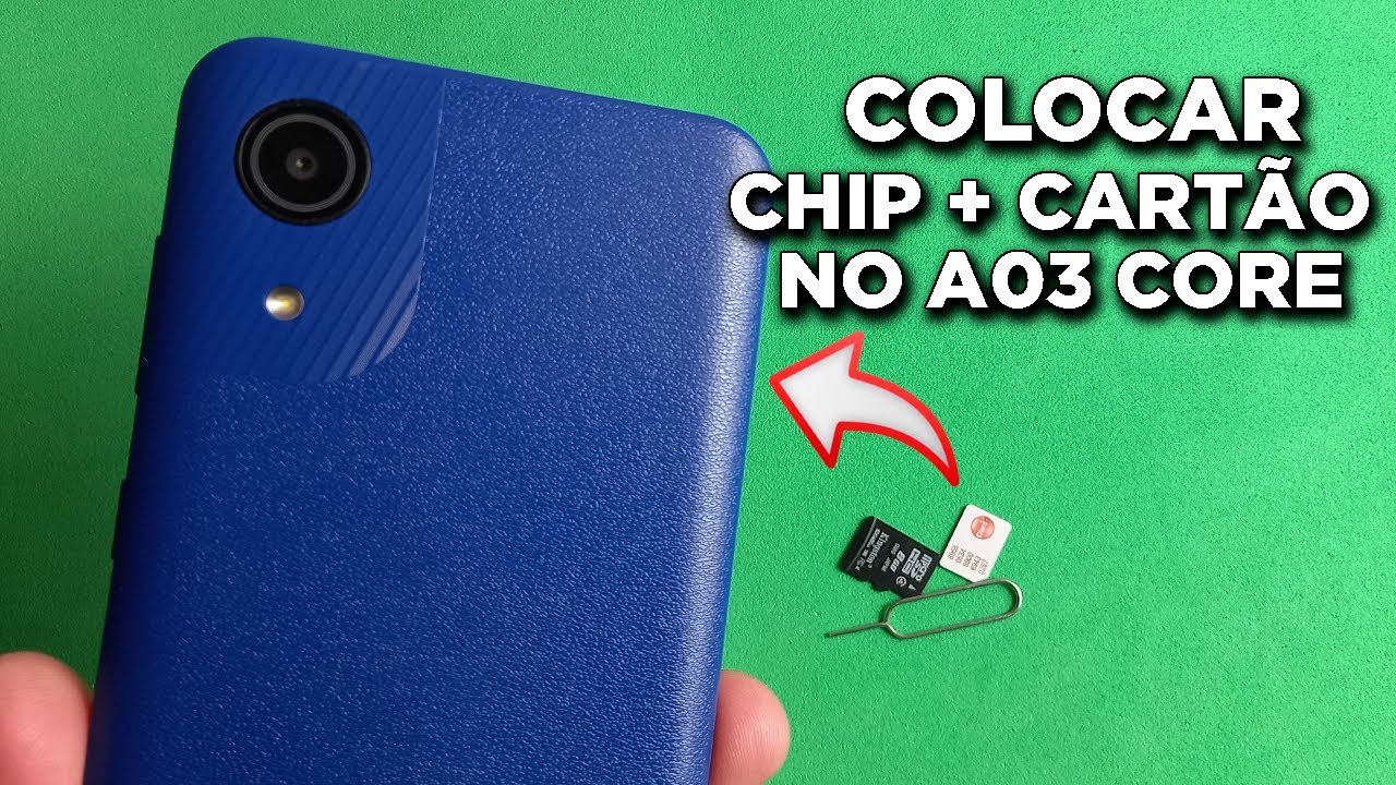 Como COLOCAR Chip e Cartão Micro SD da forma correta no seu Galaxy A03 ...