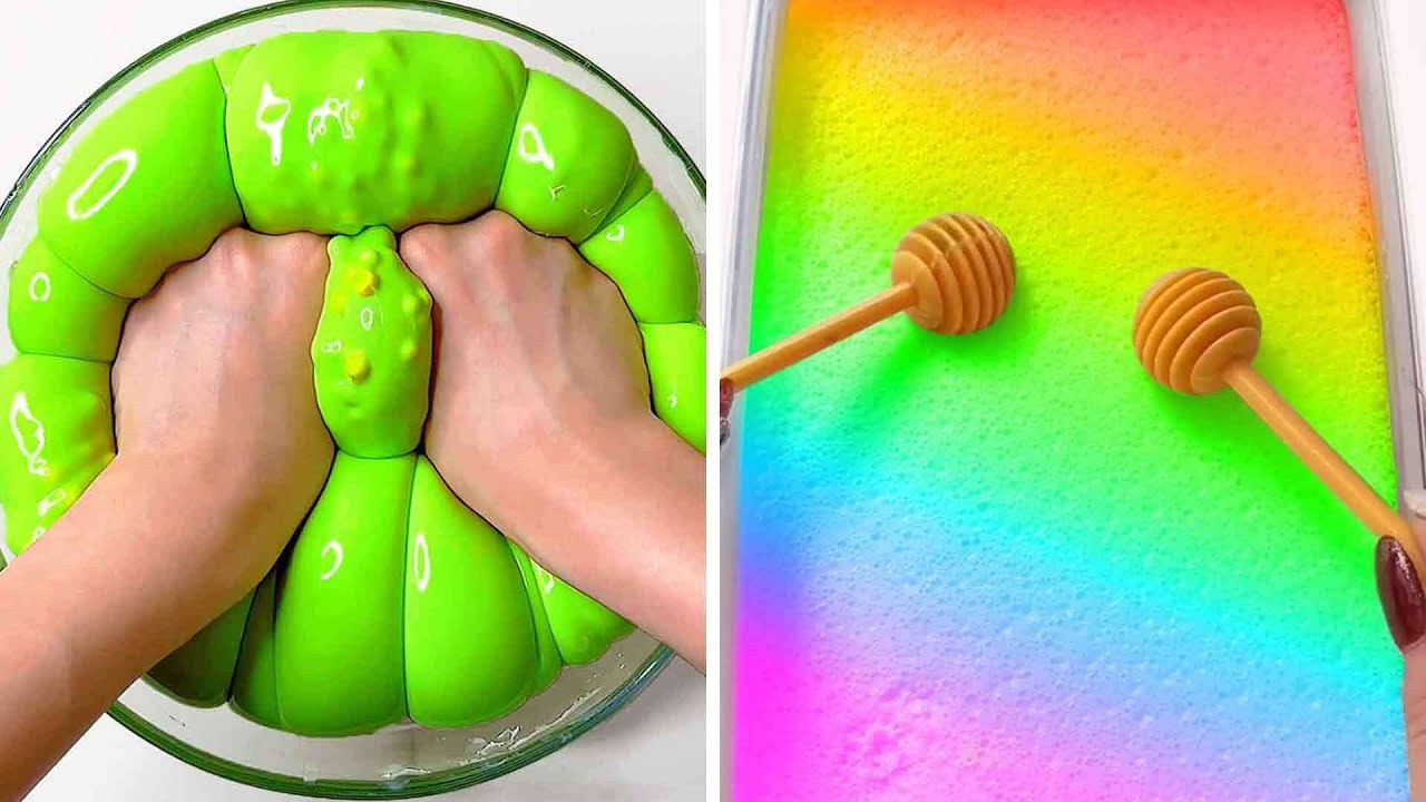 12 Hours Of Oddly Satisfying Slime ASMR - Fall ASLEEP With Beautiful Slime Videos | Anti-stress ...