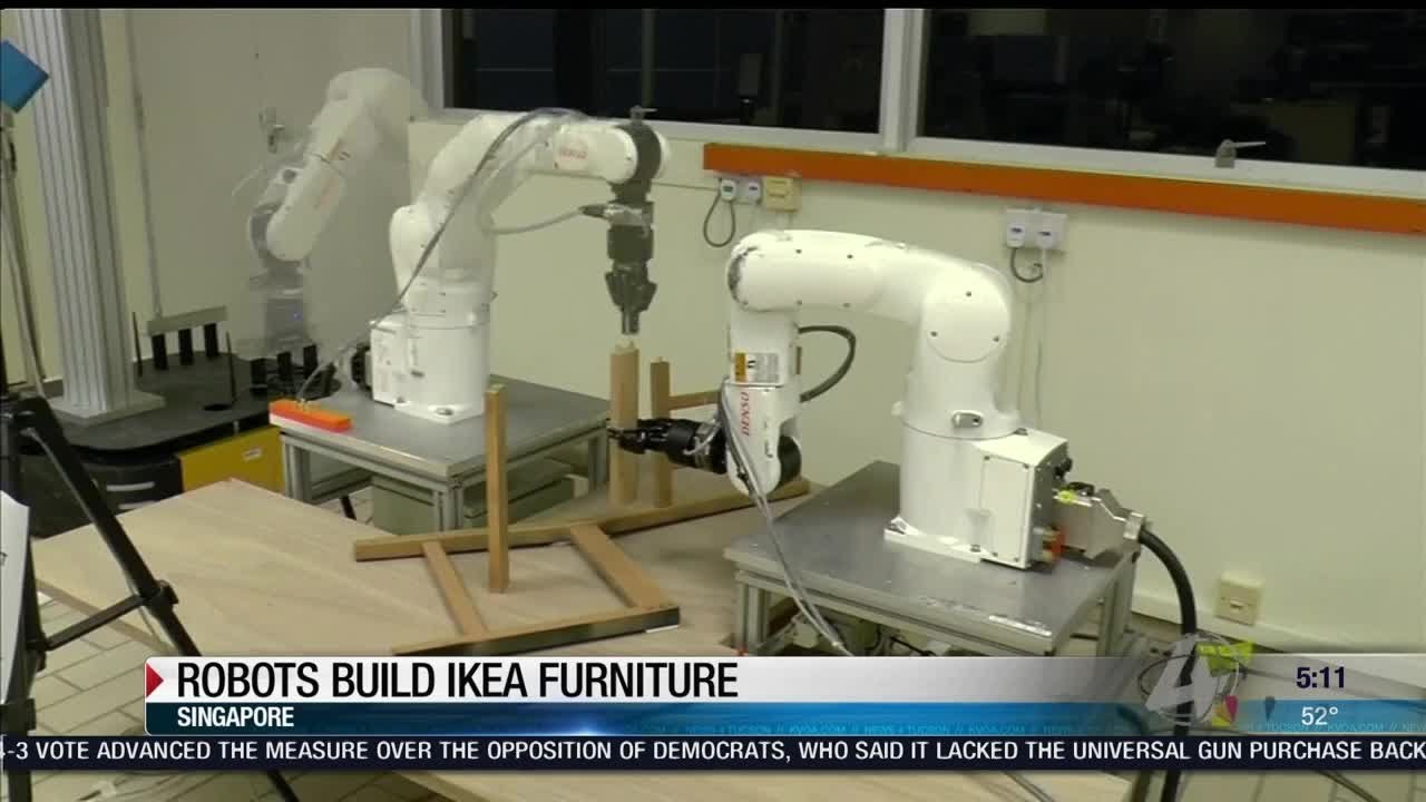 Ikea teaches robots to assemble furniture - YouTube
