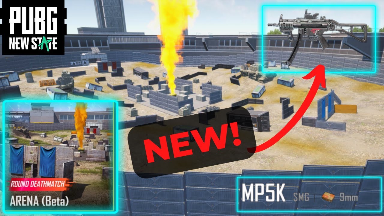 **NEW UPDATE** PUBG NEW STATE MP5k WEAPON AND ARENA ROUND DEATHMACTH ...