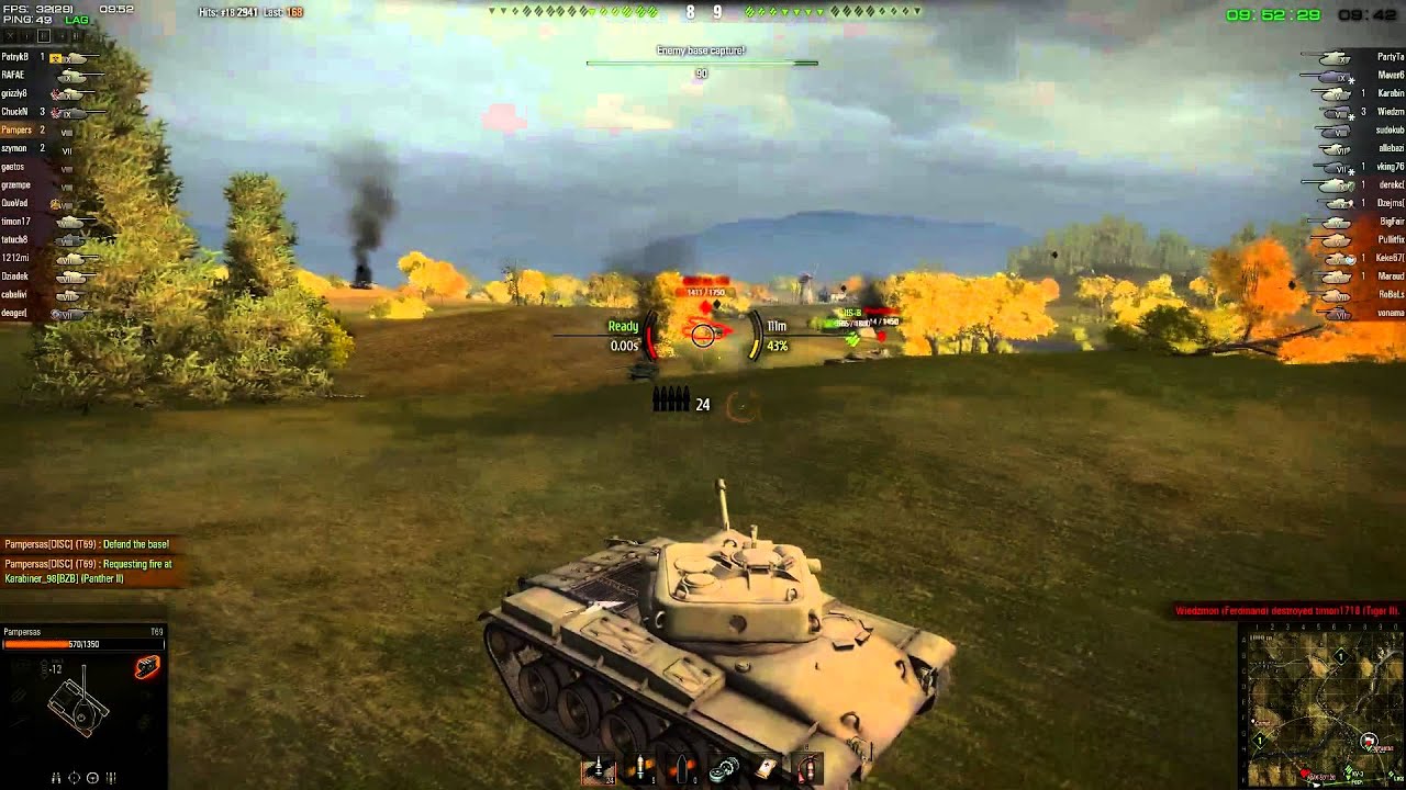 Let's play World of Tanks - T69 stock gun, no engine - ~5k DMG 2413 exp ...
