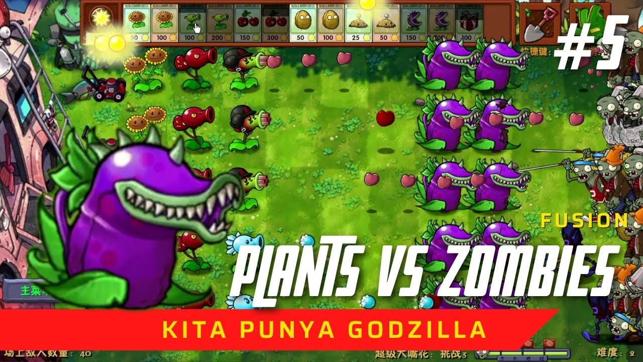 Kita Punya Godzilla - Plants vs Zombies - Part 5 - YouTube