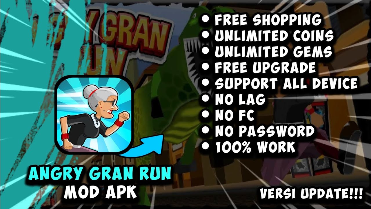 ANGRY GRAN RUN MOD APK [ NO PW ] || VERSI UPDATE!!! - YouTube