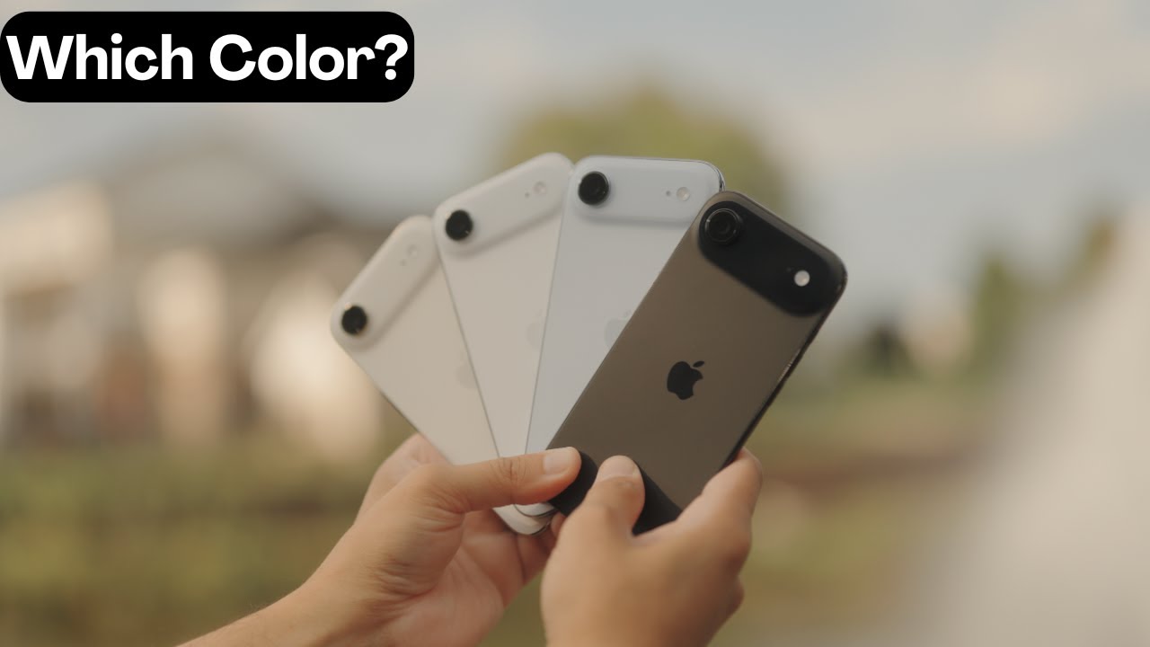 iPhone AIr Color Comparison, Space Black, Sky Blue, Light Gold and ...