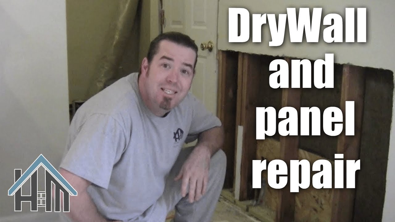 how to repair exterior wall, insulate, drywall and paneling. Easy! Home ...