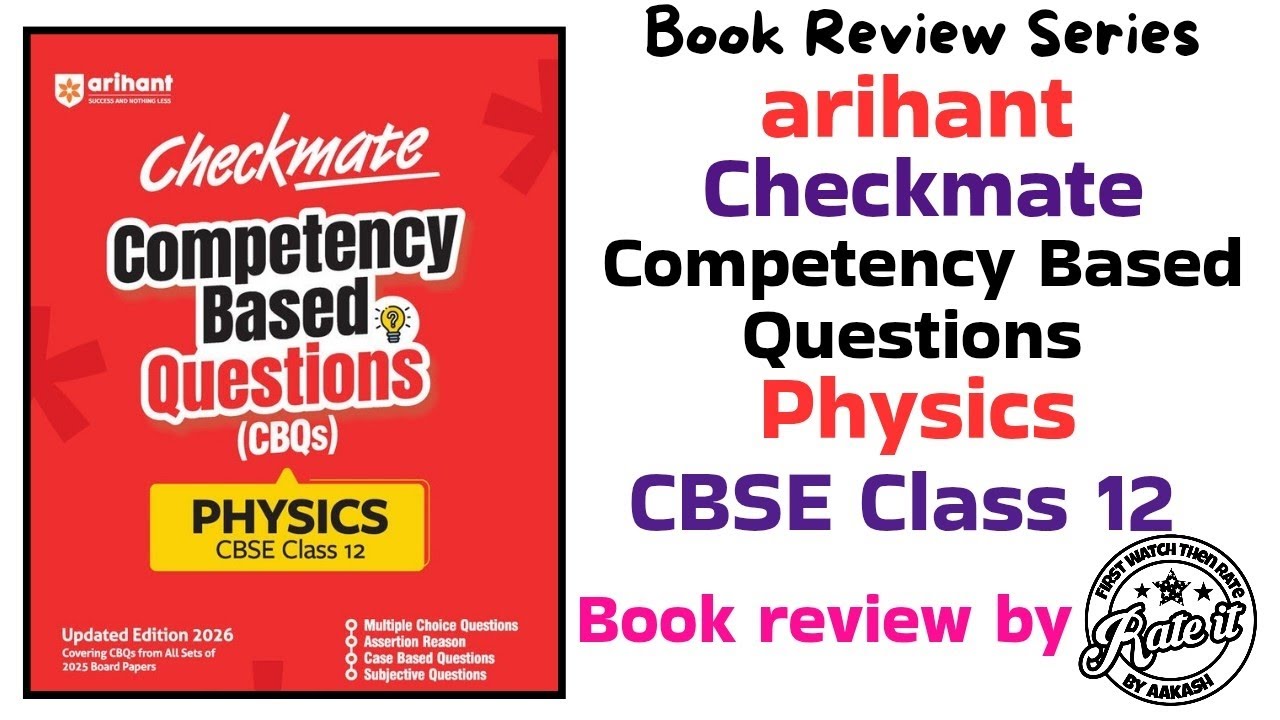 Arihant Checkmate Competency Based Questions CBSE Class 12 Physics Book ...