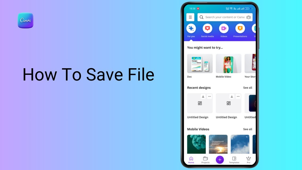 How to Save File on Canva Mobile App ? - YouTube