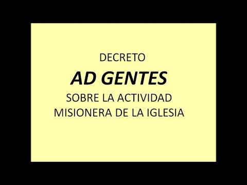 DECRETO AD GENTES - YouTube