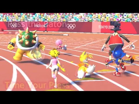 Mario & Sonic at the Olympic Games Tokyo 2020 - 4x100m Relay - YouTube