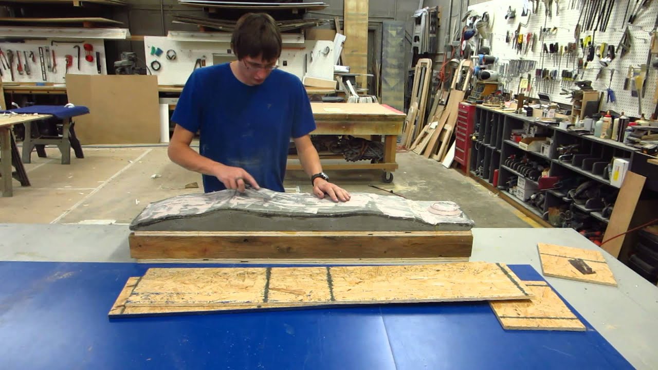 Concrete Press, Prepping for second pour. - YouTube