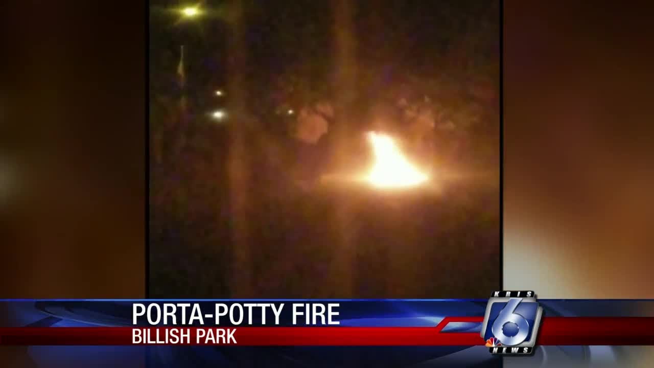 Billish Park porta-potty fire has Islanders worried about vandals - YouTube
