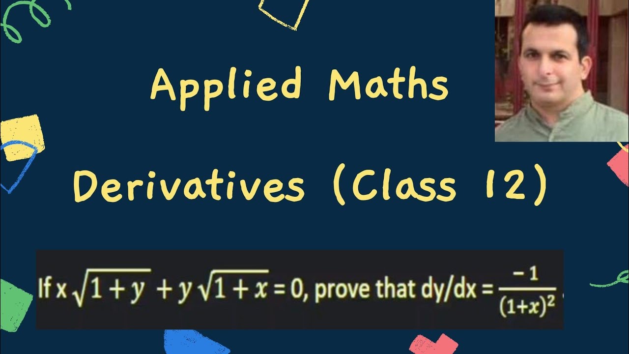Applied Maths | Derivatives | Class 12 | Chapter 5 | Most Important ...