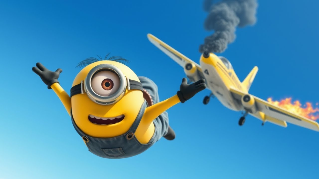 YOU WON'T BELIEVE HOW MINIONS ESCAPED PLANE CRASH - YouTube