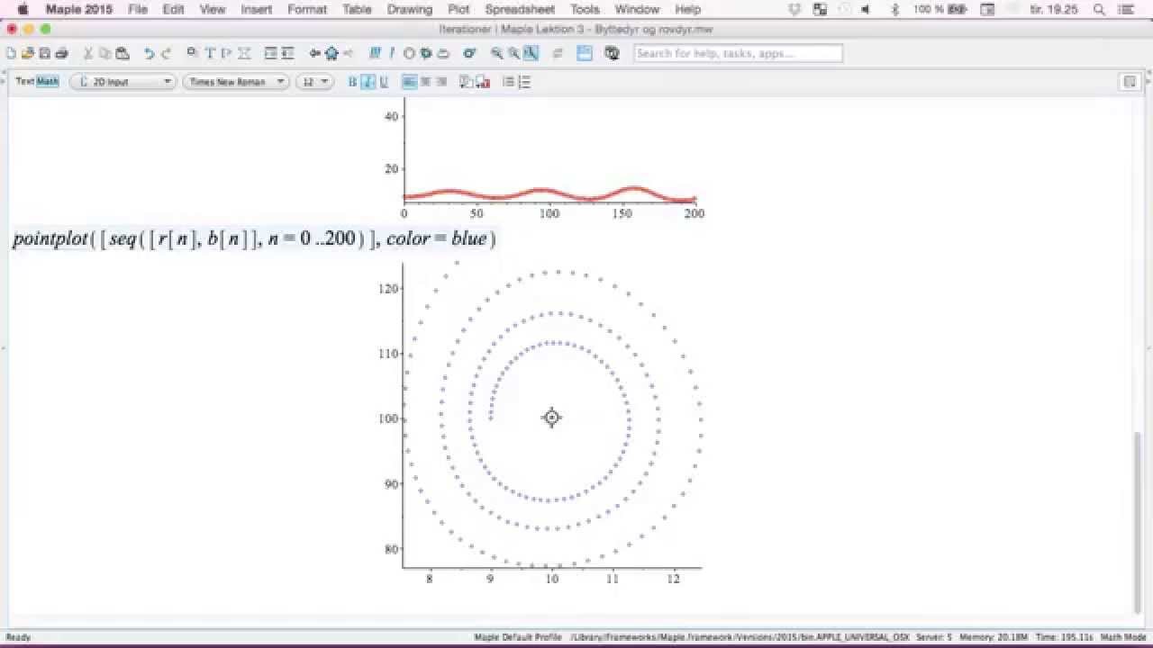 Iterationer i Maple L3 - Rovdyr og byttedyr - YouTube