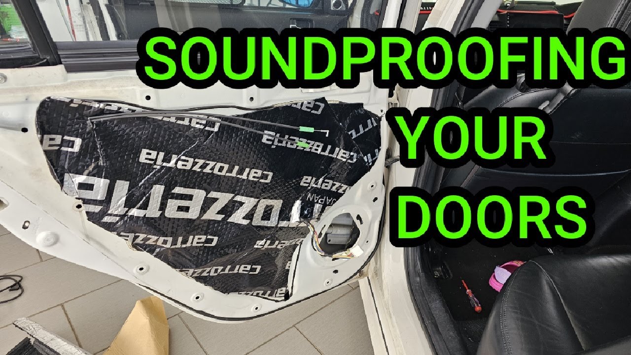 Soundproofing car door - Excellent results. - YouTube