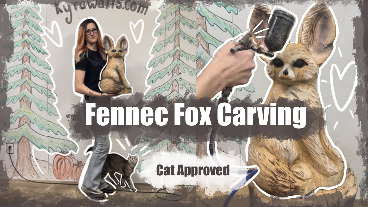 Fennec Fox Chainsaw Carving Cute Fox | Kyra Waits 2023 - YouTube