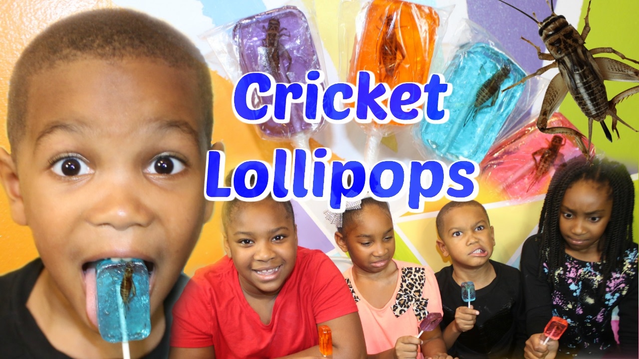 Bug Eating Challenge Cricket Lollipop/sucker - YouTube