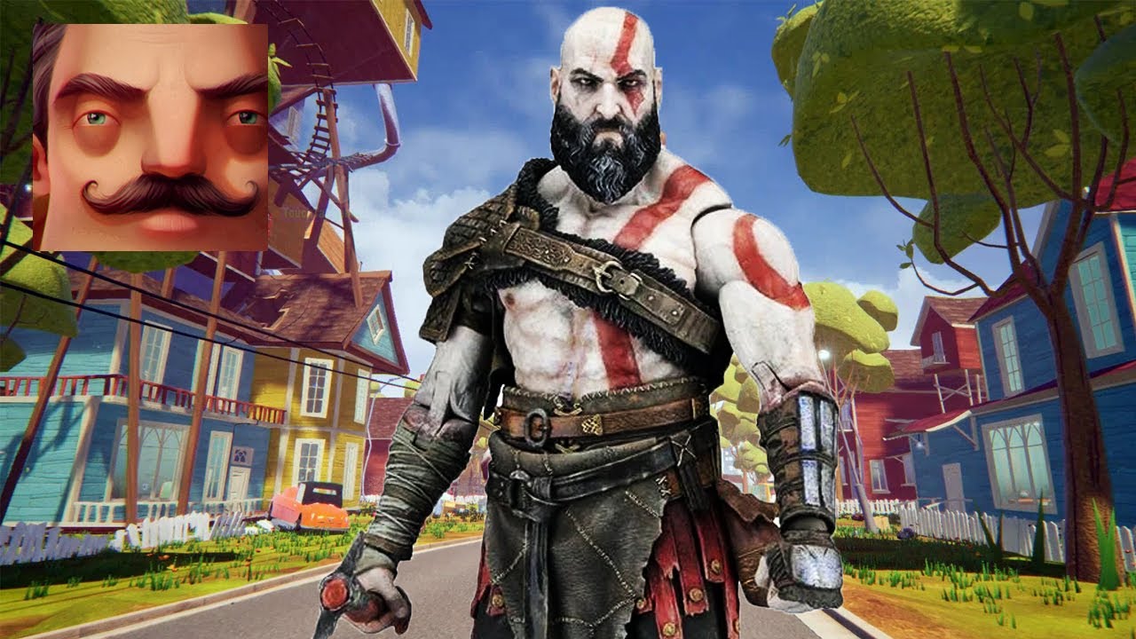 Hello Neighbor - My New Neighbor God of War Ragnarök Big Kratos Act 2 ...