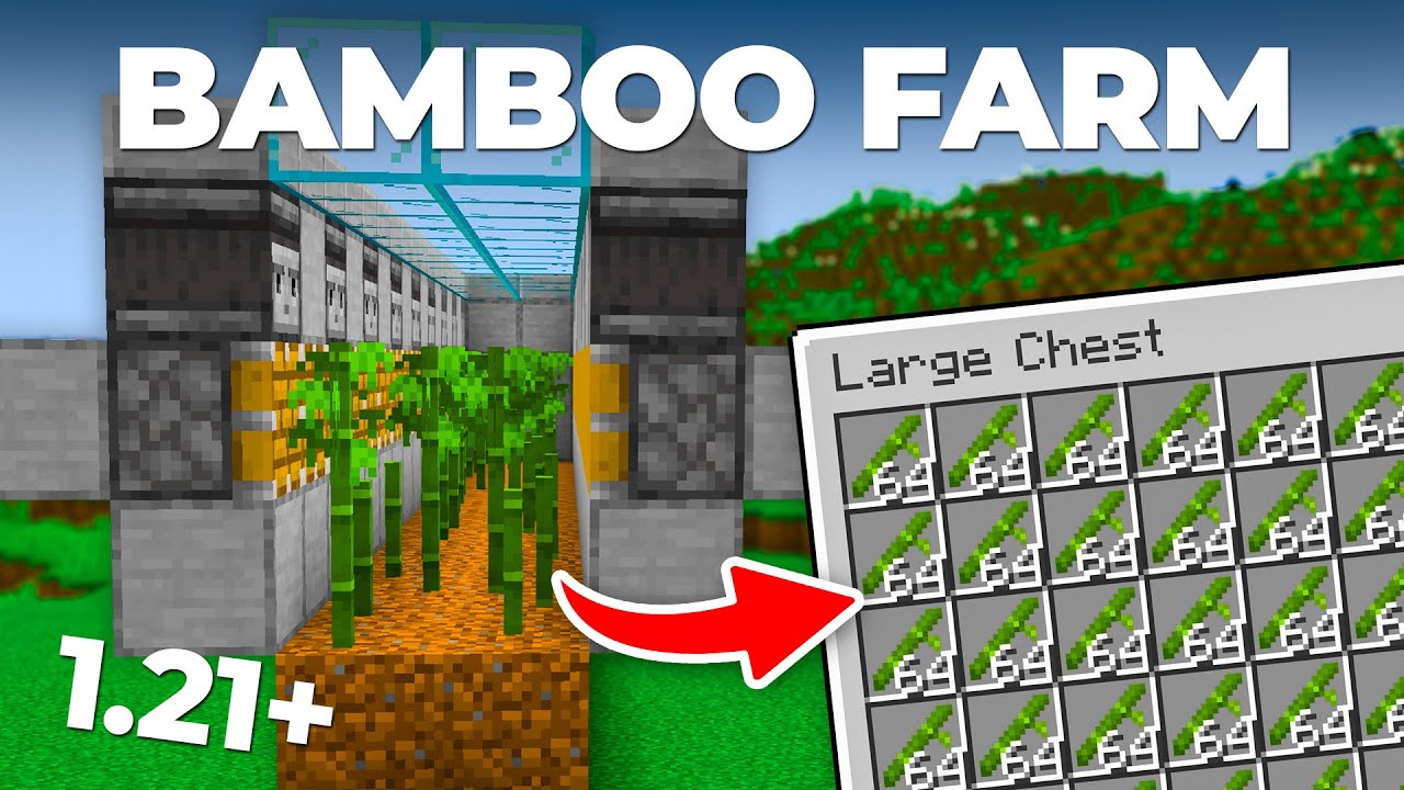 Easy Automatic Bamboo Farm in Minecraft 1.21+ | Minecraft Tutorial ...