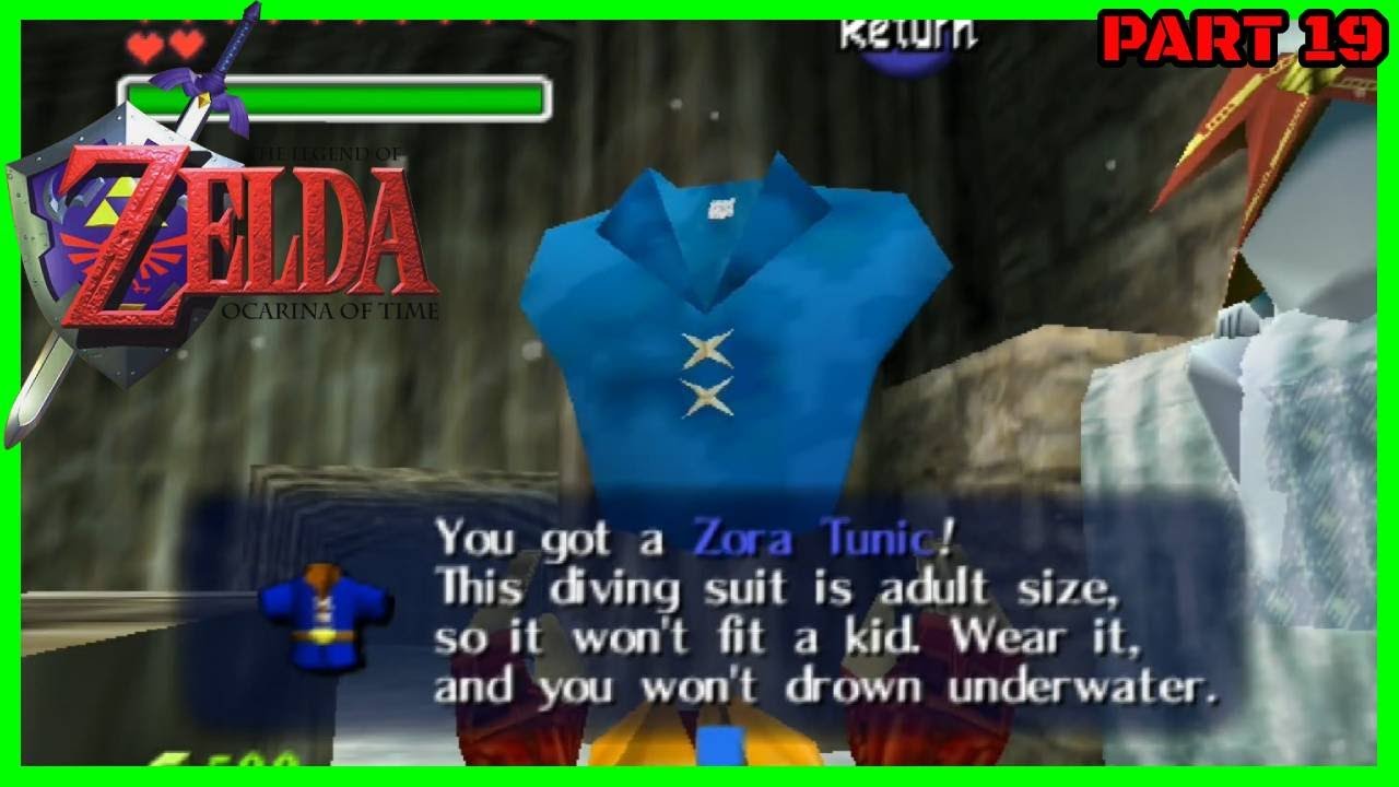 ZELDA Ocarina of Time | N64 | Zora Tunic - Iron Boots | Walkthrough ...