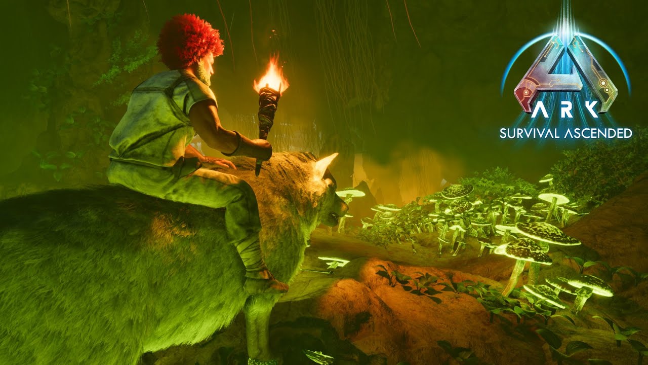 My 1st Cave Run With Wolf : New Caves Look Amazing : ARK Survival ...