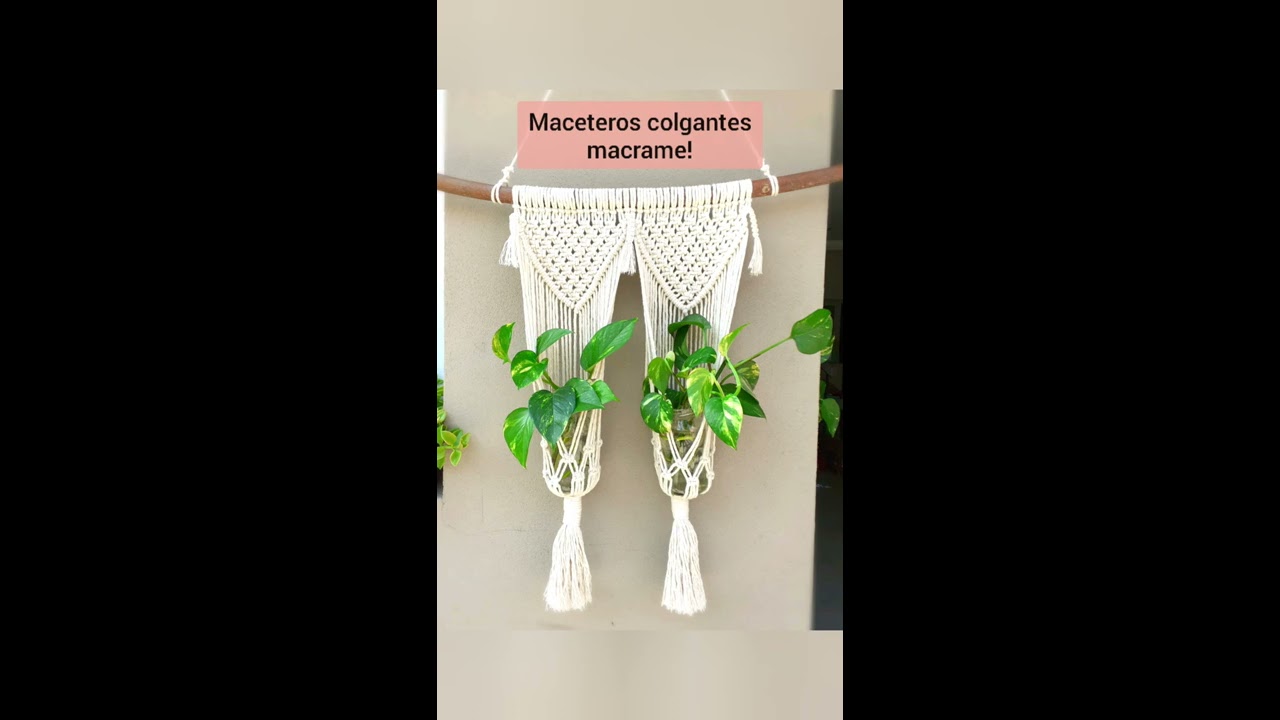 Maceteros Macramé - YouTube