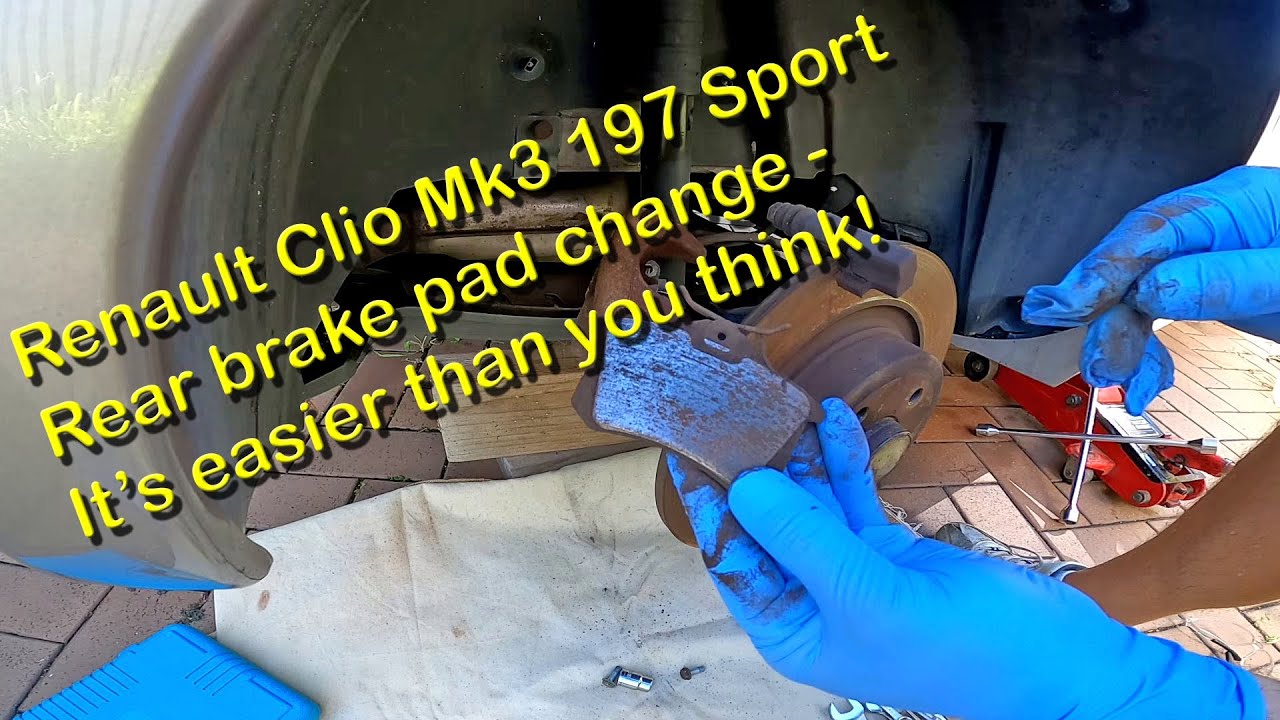 Mk3 Clio 197 Sport rear brake pad change - with wind back tool - YouTube