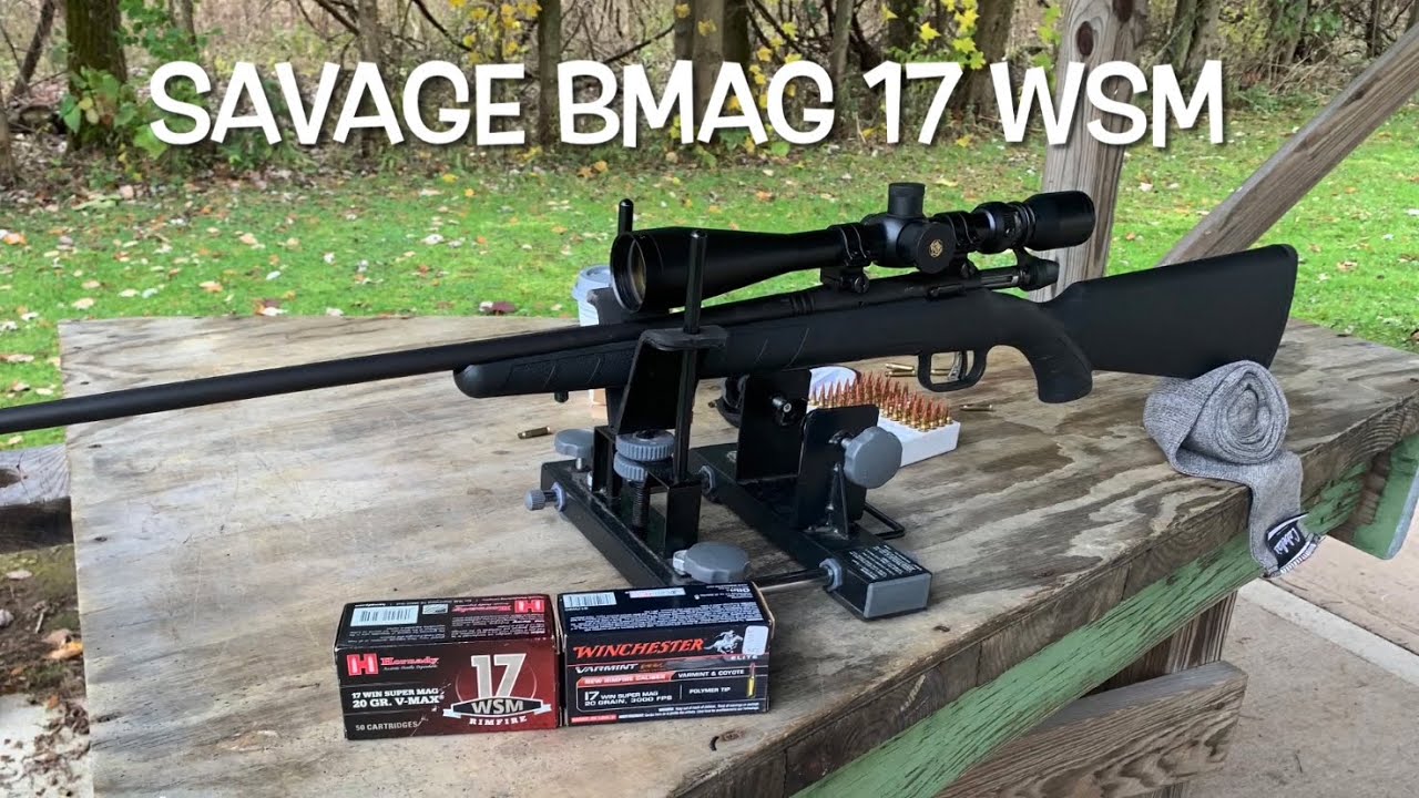 Savage Bmag 17 WSM at the range - YouTube