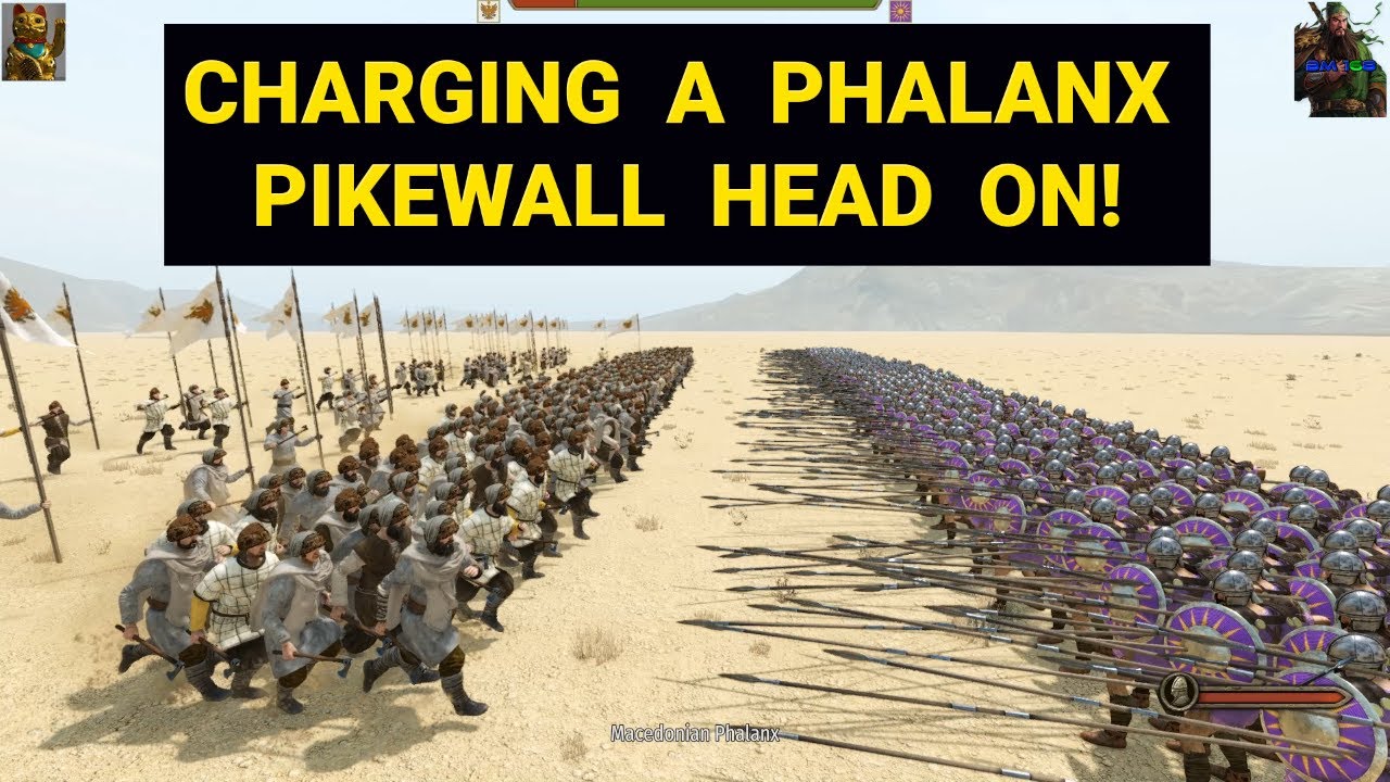 Charging a Phalanx Pikewall HEAD ON! | Mount and Blade 2 Bannerlord - YouTube